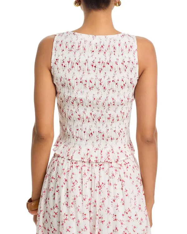 Rails Kane Smocked Top - Rouge Romantic