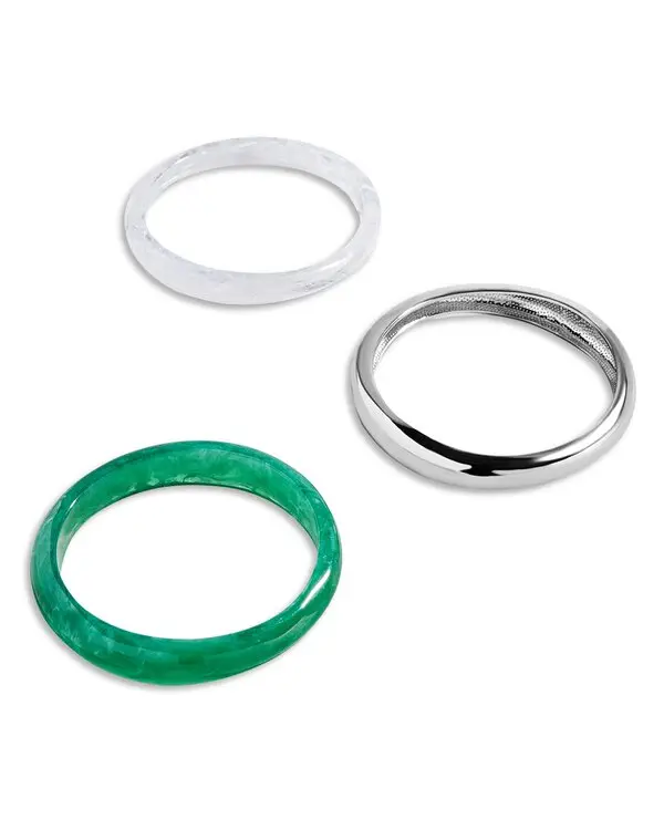 Baublebar Raven Resin Bangle Set - Silver