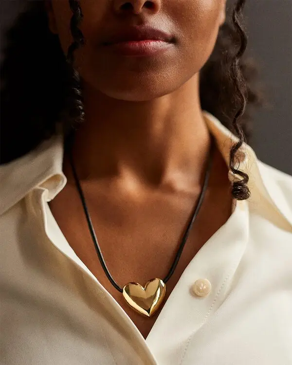 Baublebar Millie Bubble Heart Paracord Pendant Necklace - Gold