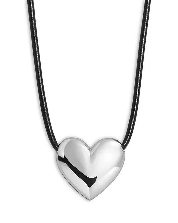 Baublebar Millie Bubble Heart Paracord Pendant Necklace, 26 - Silver