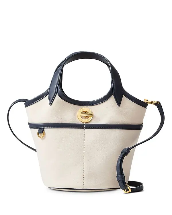 Veronica Beard Canvas Anchor Bag - Navy/ecru