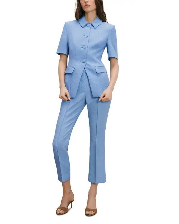 Veronica Beard Dell Tailored Textured Pants