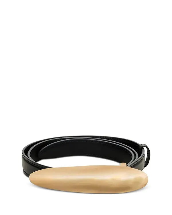 Cult Gaia Fiore Leather Belt - Black