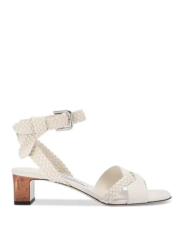 JIMMY CHOO Rori 45 Leather Sandals - Latte