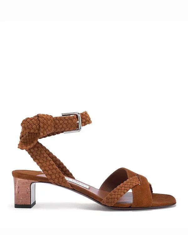 JIMMY CHOO Rori 45 Leather Sandals - Tan