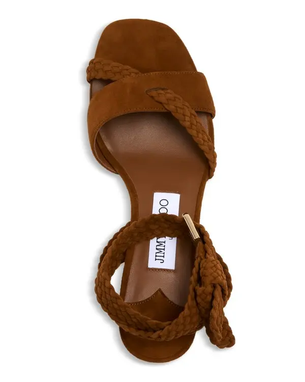 JIMMY CHOO Rori 45 Leather Sandals - Tan