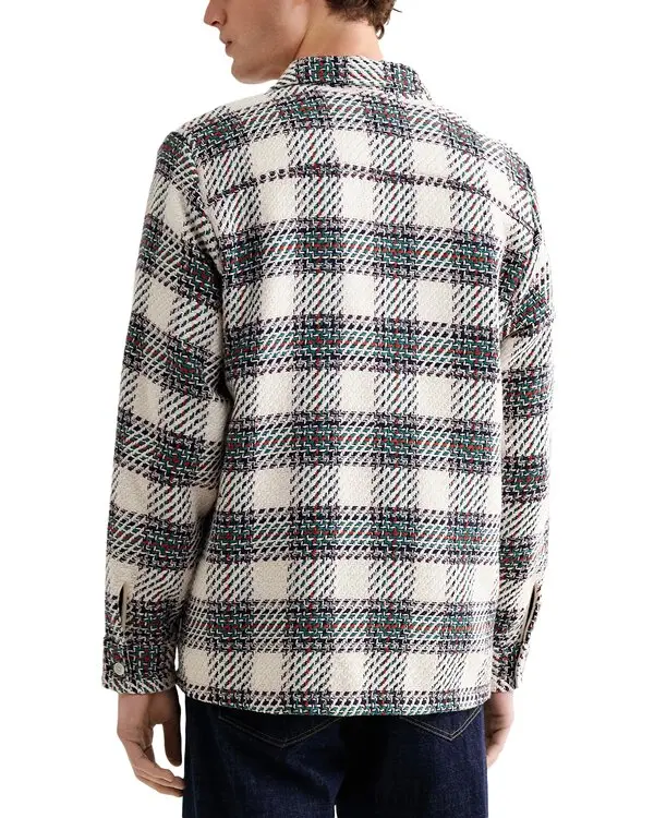 WAX LONDON Whiting Plaid Overshirt - Ecru/green