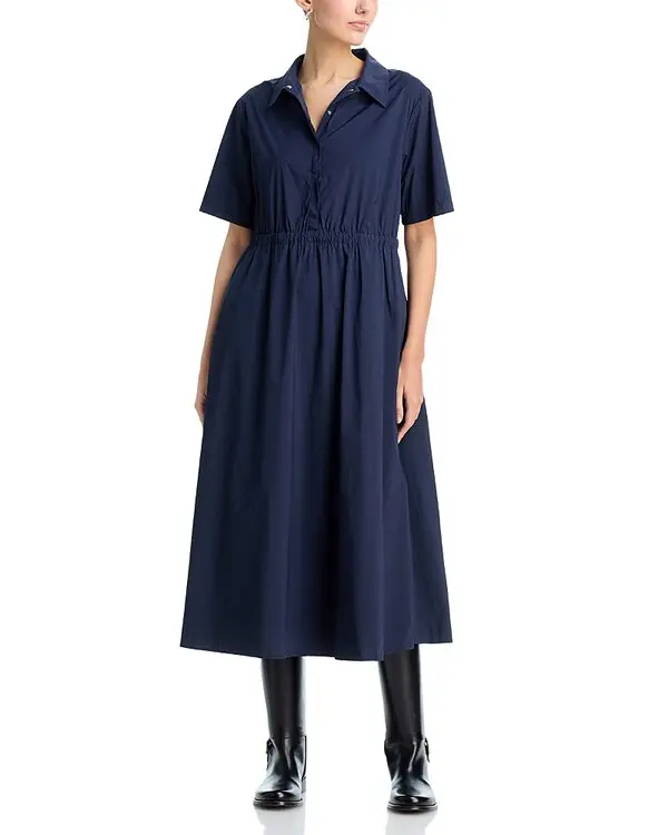 Herno Collared Midi Dress - Navy