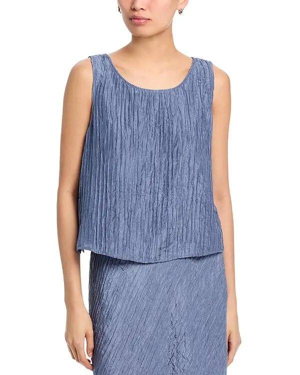 Eileen Fisher Ballet Neck Short Shell Top - Flint