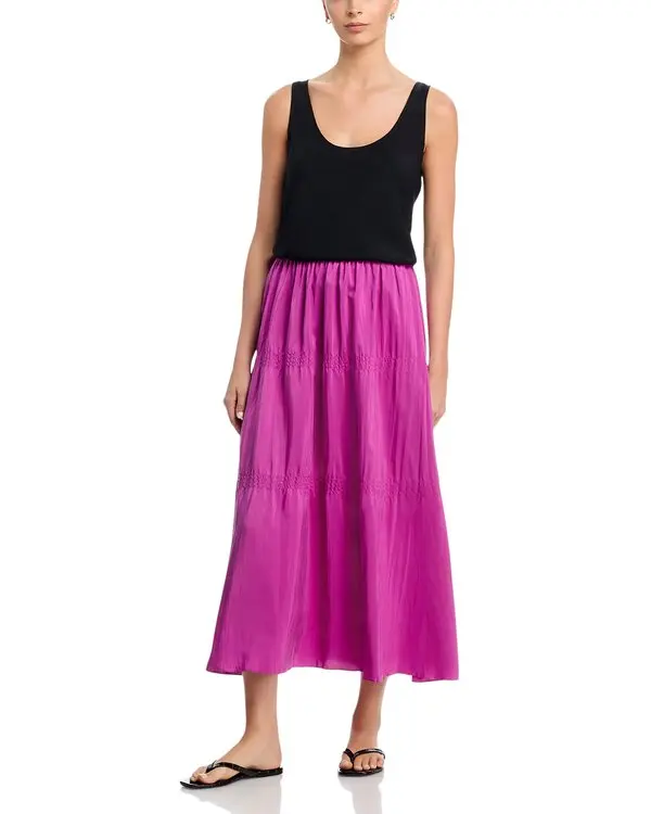 Eileen Fisher Silk Tiered Skirt