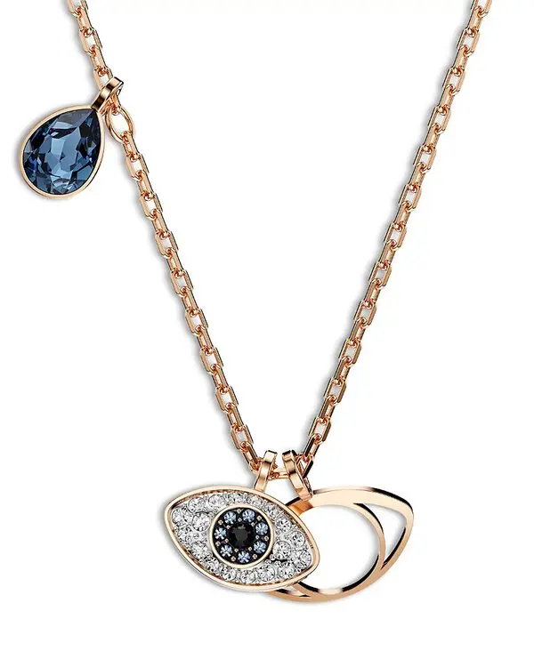 SWAROVSKI Symbolica Crystal Evil Eye Pendant Necklace - Blue