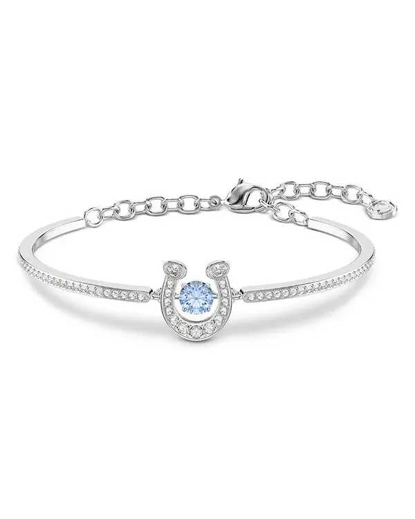 SWAROVSKI Symbolica Crystal & Cubic Zirconia Horseshoe Bangle Bracelet - Blue