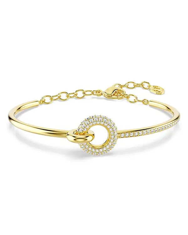 SWAROVSKI Dextera Crystal Circle Bangle Bracelet - Gold