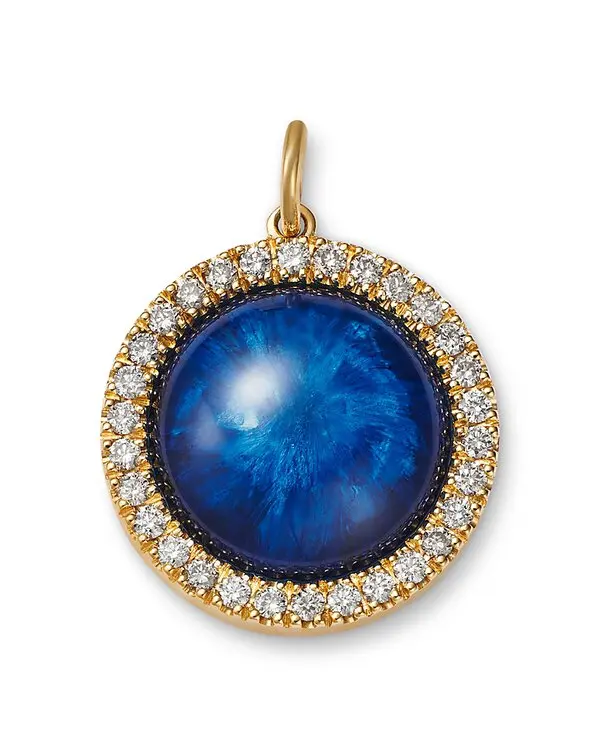 Ileana Makri 18k Evil Eye Quartz & Champagne Diamond Pendant - Yellow Gold