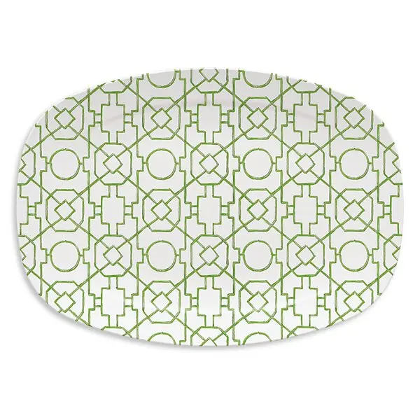 MARIPOSA Aqua Trellis Platter - Green