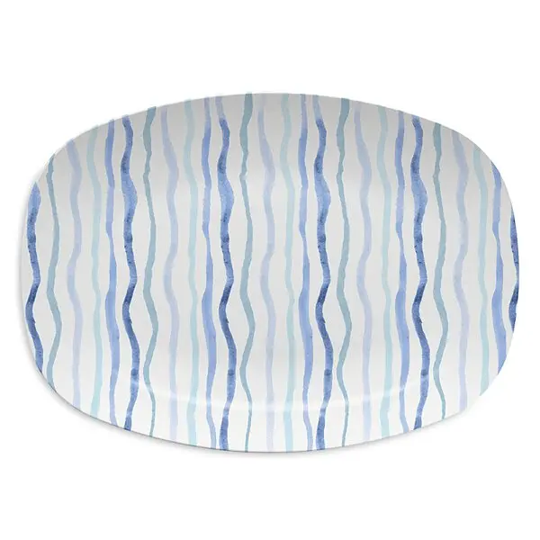 MARIPOSA Stripe Tease Platter - Blue