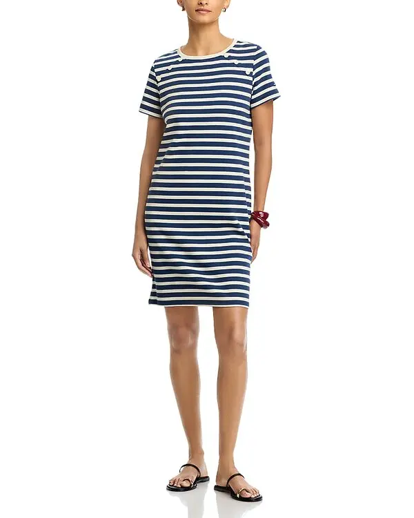 Saint James Hauteville Striped Dress - Indigo/ecru