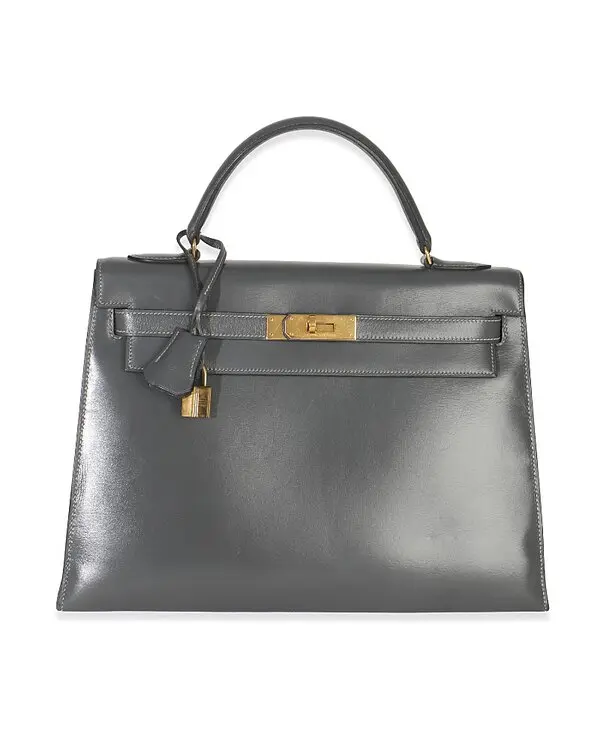 Hermès Sellier Kelly 32 Leather Handbag - Gray