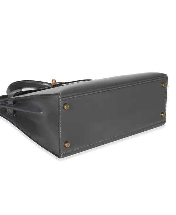 Hermès Sellier Kelly 32 Leather Handbag - Gray