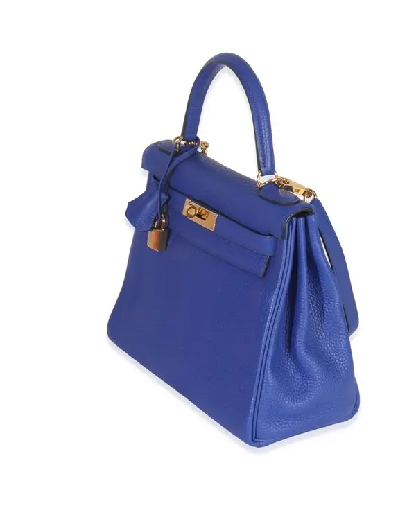 Hermès Retourne Kelly 28 Leather Handbag - Blue