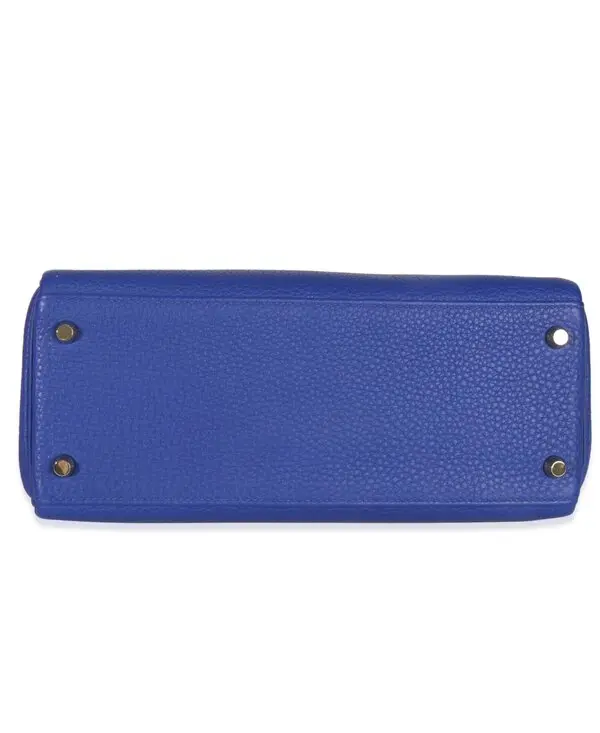 Hermès Retourne Kelly 28 Leather Handbag - Blue