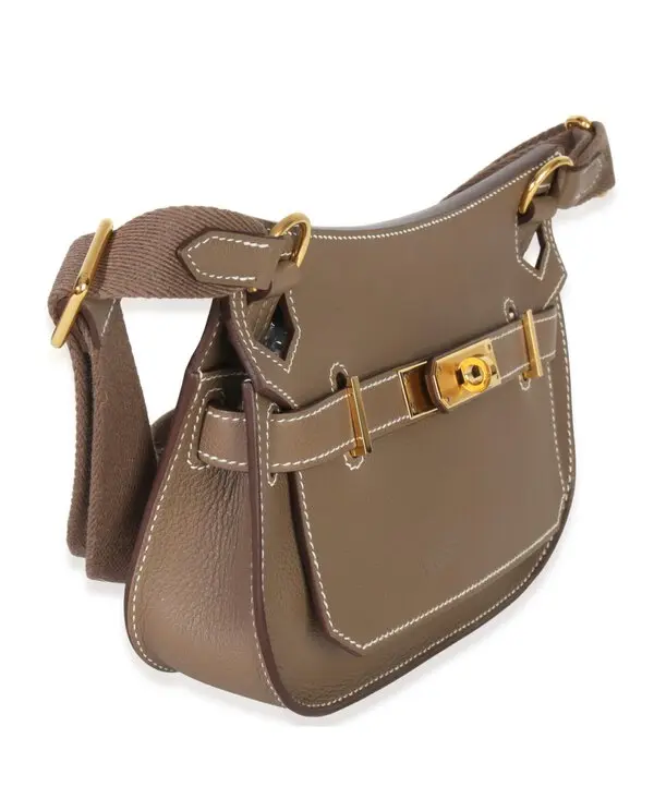 Hermès Jypsiere Leather Handbag - Gray