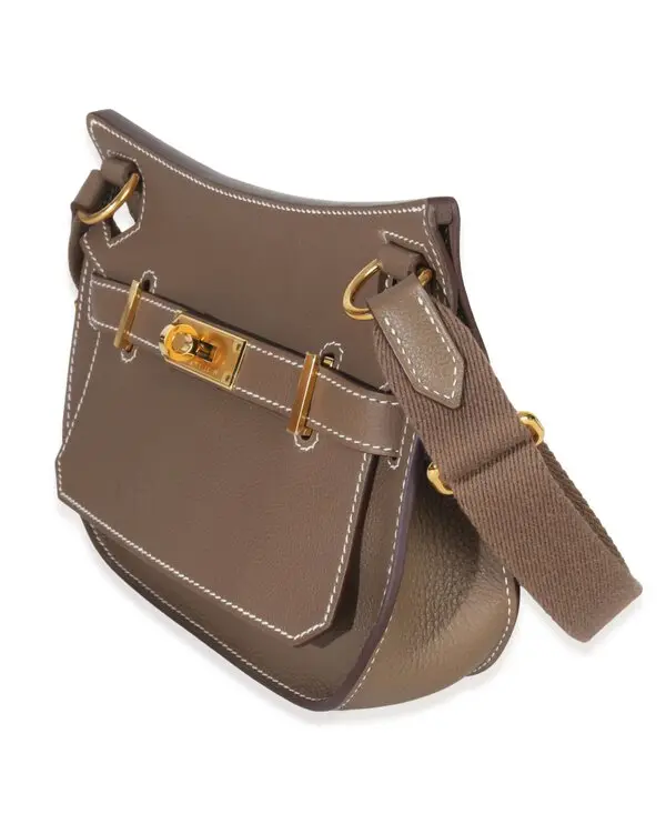Hermès Jypsiere Leather Handbag - Gray