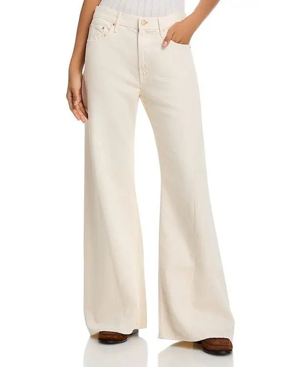 MOTHER The Lemon Twist Sneak High Rise Wide Jeans In Nat Natural - Nat-natural