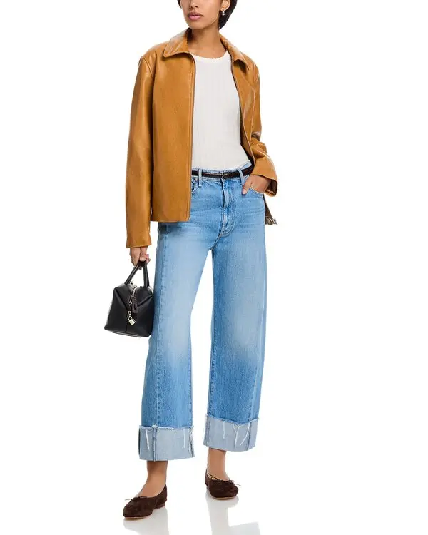 MOTHER The Halfpipe High Rise Ankle Cuff Jeans - Last Bite