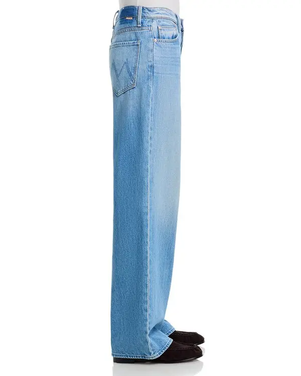 MOTHER The Rerun Zip Sneak High-rise Wide Jeans - Last Bite