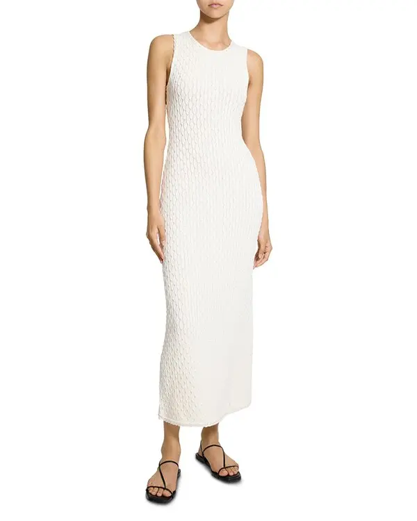 Theory Cable Knit Maxi Dress - Ivory