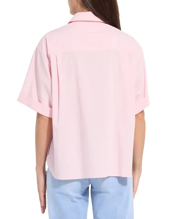 Lyssé Corinna Oversized Cropped Shirt - Rose
