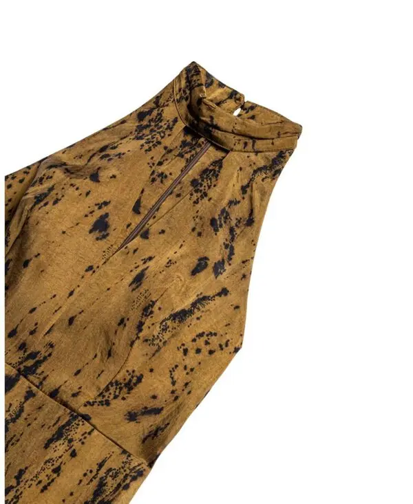 NOCTURNE Printed Halterneck Maxi Dress