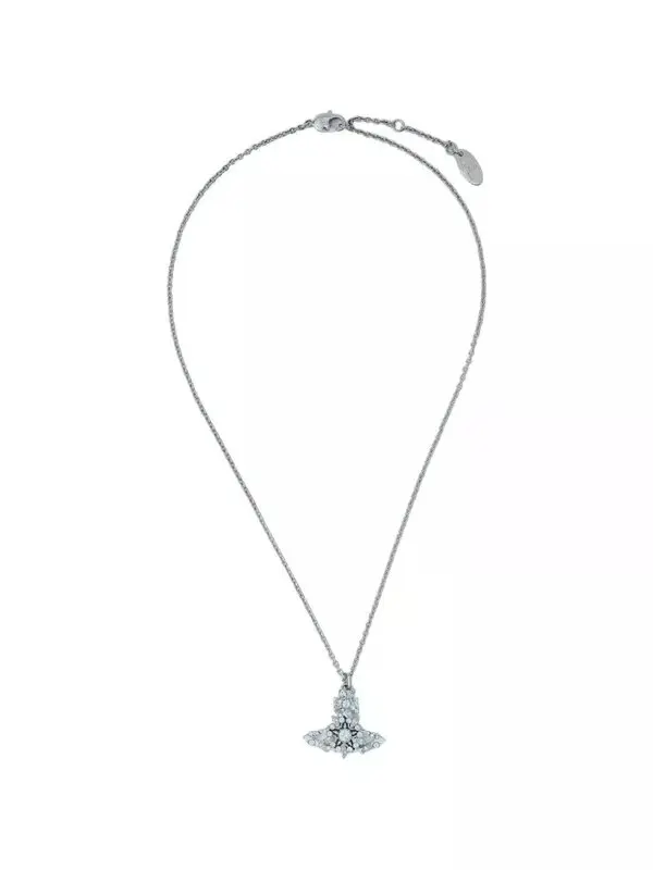 VIVIENNE WESTWOOD Crystal-embellished Pendant Necklace - Silver