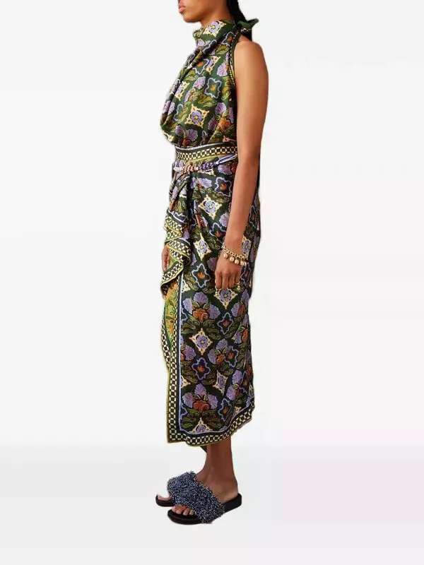ALEMAIS Cece Spliced Silk Skirt