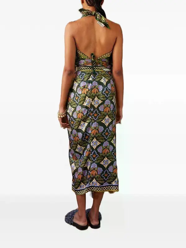 ALEMAIS Cece Spliced Silk Skirt