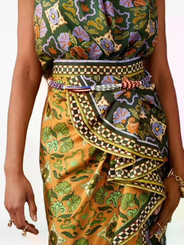 ALEMAIS Cece Spliced Silk Skirt