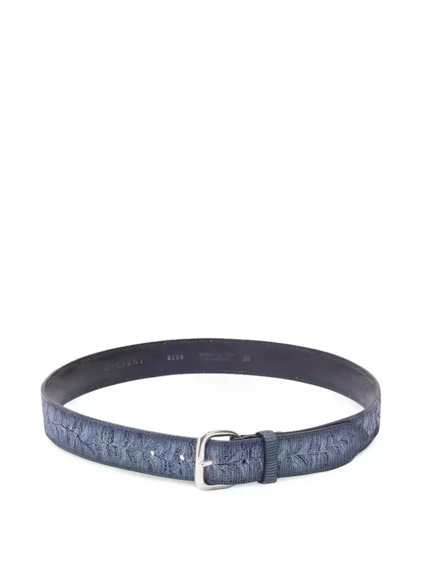 ORTIGNI Blade Palm Leather Belt - Blue