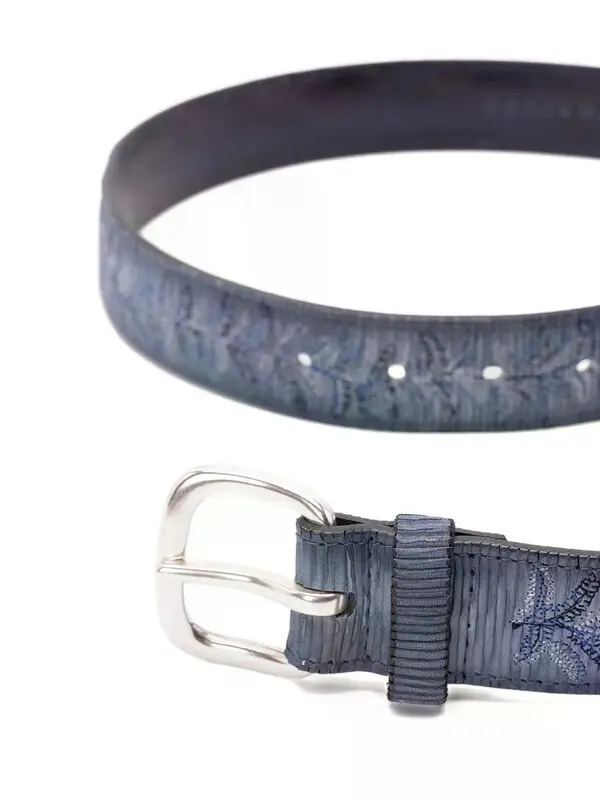 Orciani Blade Palm Leather Belt - Blue