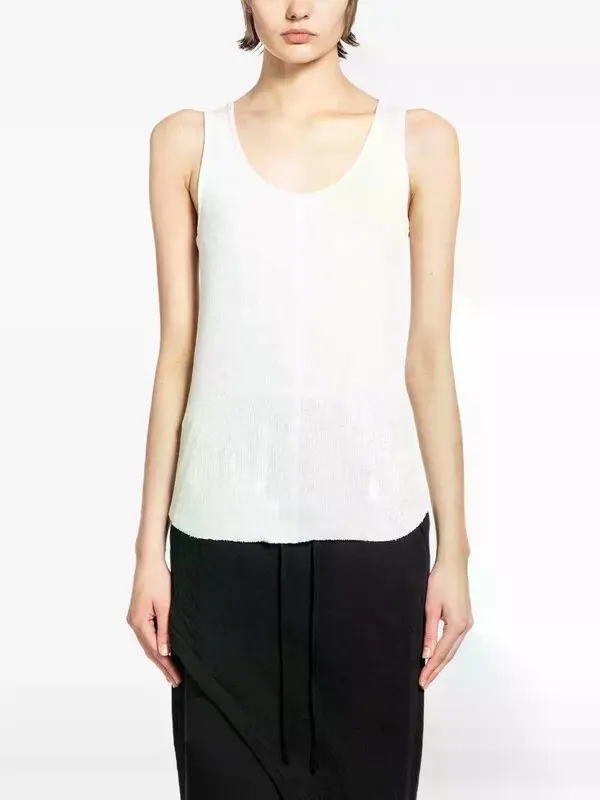 THOM KROM Long Ribbed Tank Top - Neutrals