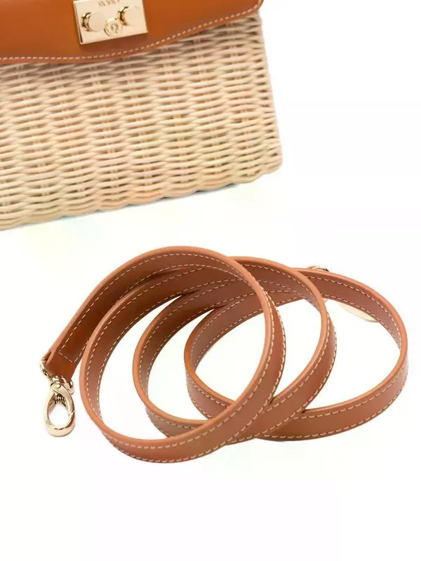 Rodo Wicker Top-handle Shoulder Bag - Neutrals
