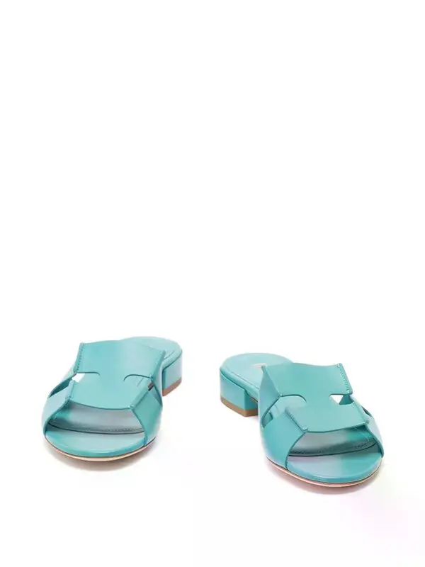 Rodo Cut-out Flat Sandals - Blue