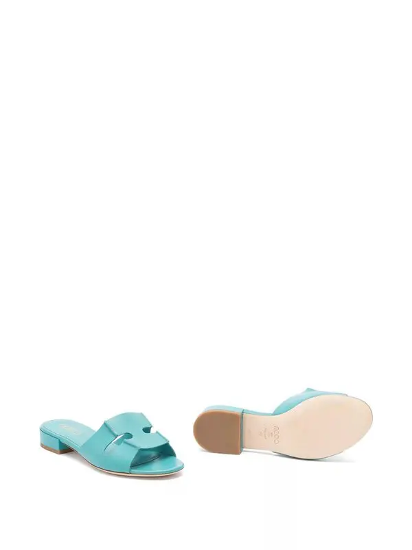 Rodo Cut-out Flat Sandals - Blue