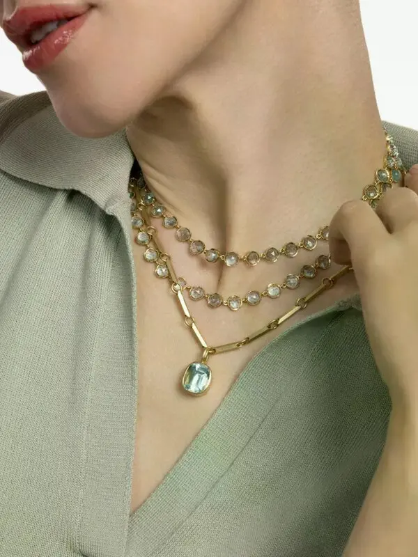 Irene Neuwirth Aquamarine Pendant Necklace - Gold