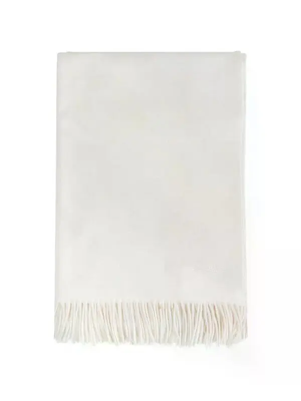 Max Mara Fringed Scarf - White