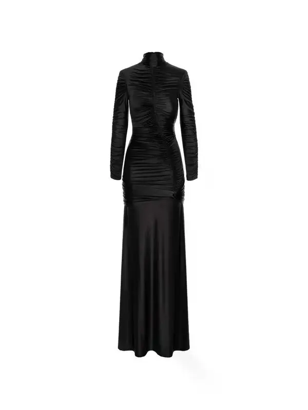 MURMUR Long-sleeve Ruched Maxi Dress