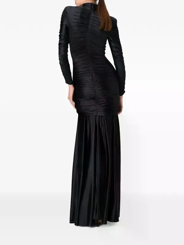 MURMUR Long-sleeve Ruched Maxi Dress