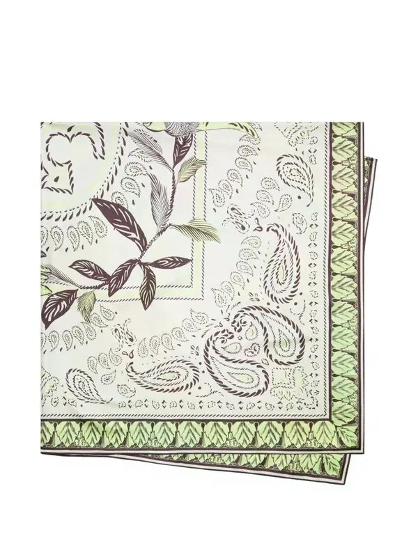 Tory Burch Cockatoo Oversized Bandana Square Scarf - Neutrals