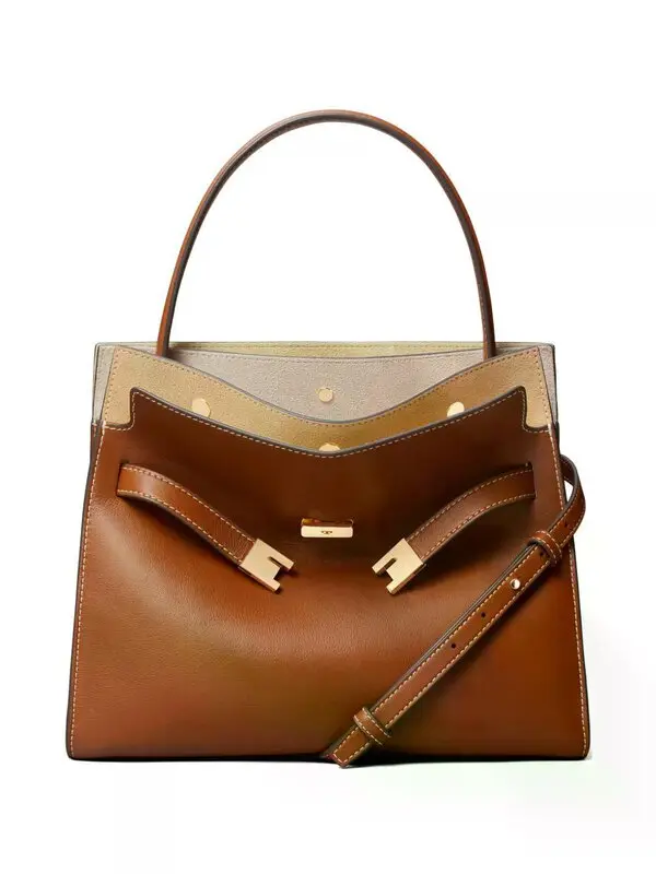 Tory Burch Small Lee Radziwill Double Bag - Brown