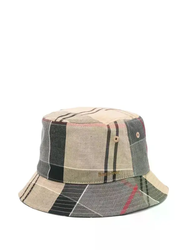 Barbour Telfield Tartan Bucket Hat - Neutrals